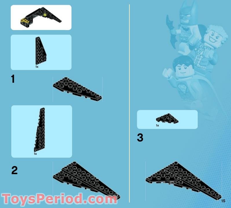 LEGO 6863 Batwing Battle Over Gotham City Instructions and Parts List