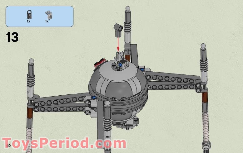 LEGO 75016 Homing Spider Droid Instructions and Parts List