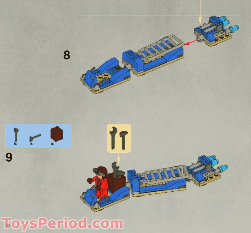 LEGO 7877 Naboo Starfighter Instructions and Parts List