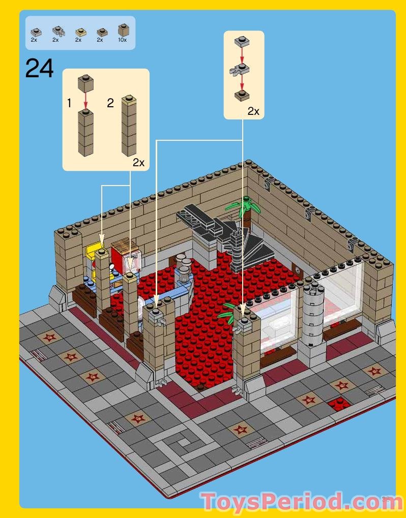 LEGO 10232 Palace Cinema Instructions and Parts List