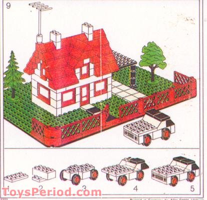 LEGO 346-2 House with Car Instructions and Parts List