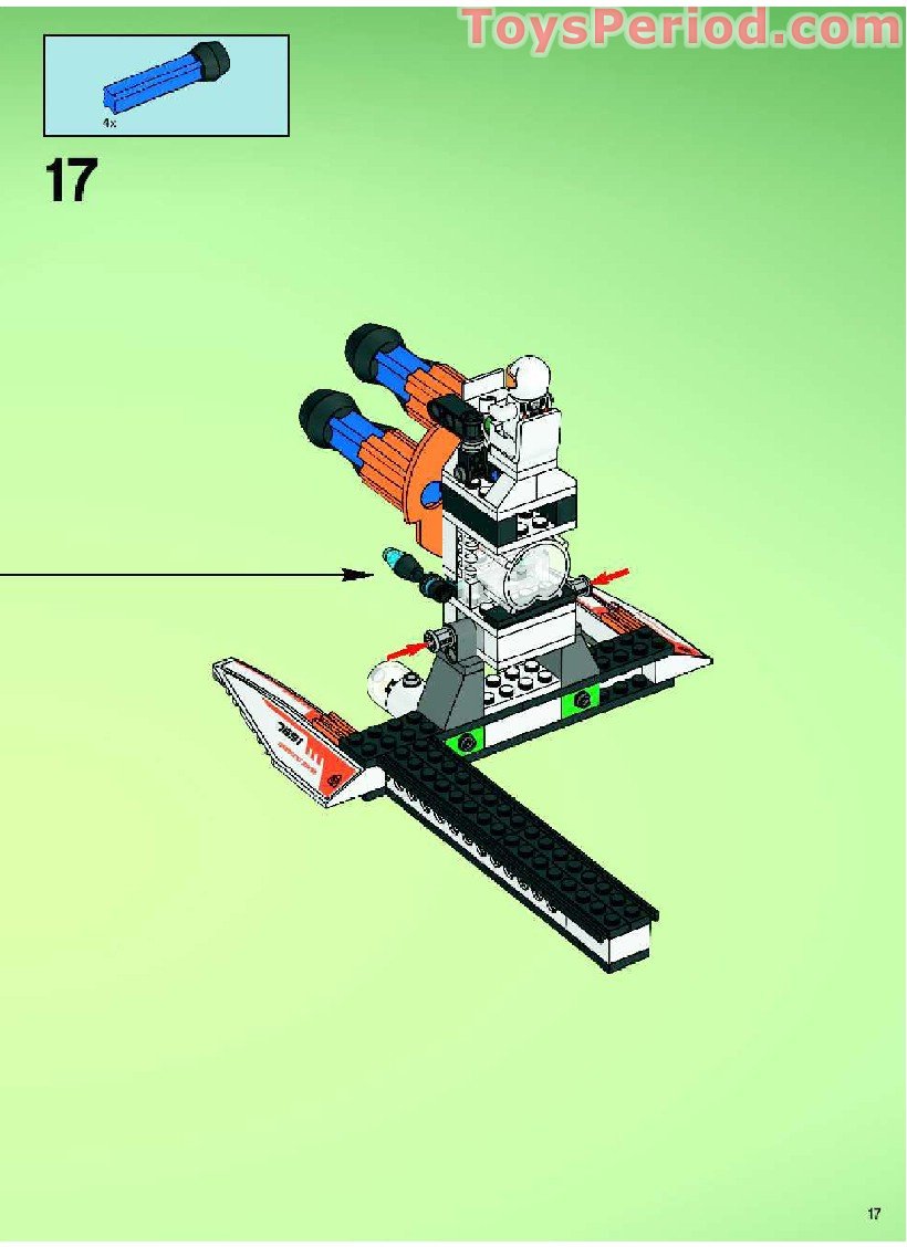 LEGO 7691 ETX Alien Mothership Assault Instructions and Parts List