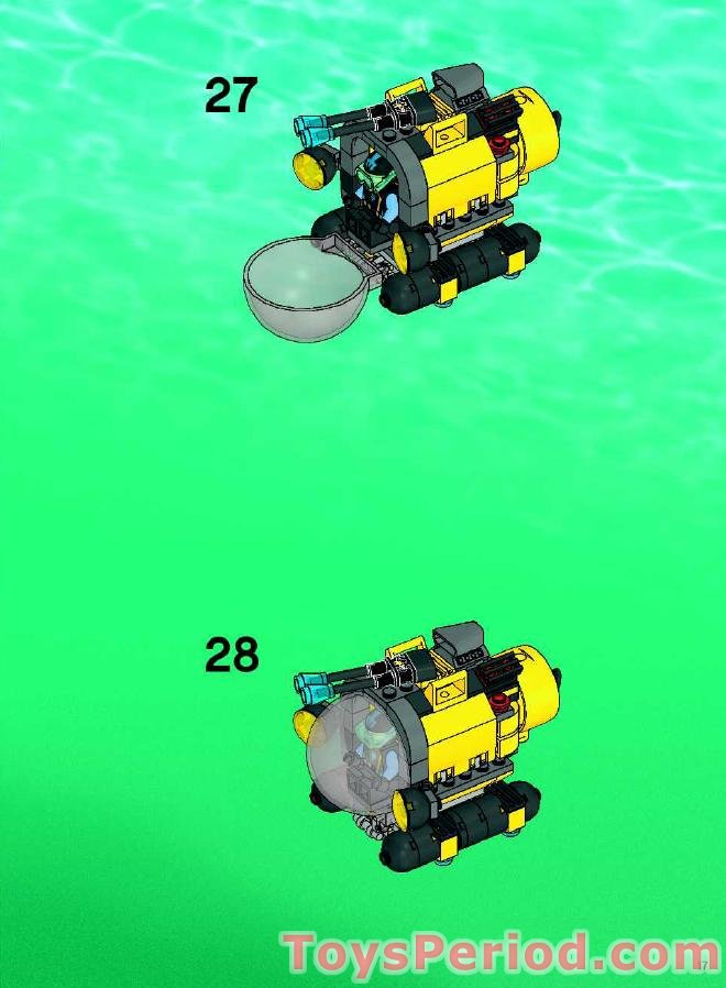 LEGO 7775 Aquabase Invasion Instructions and Parts List