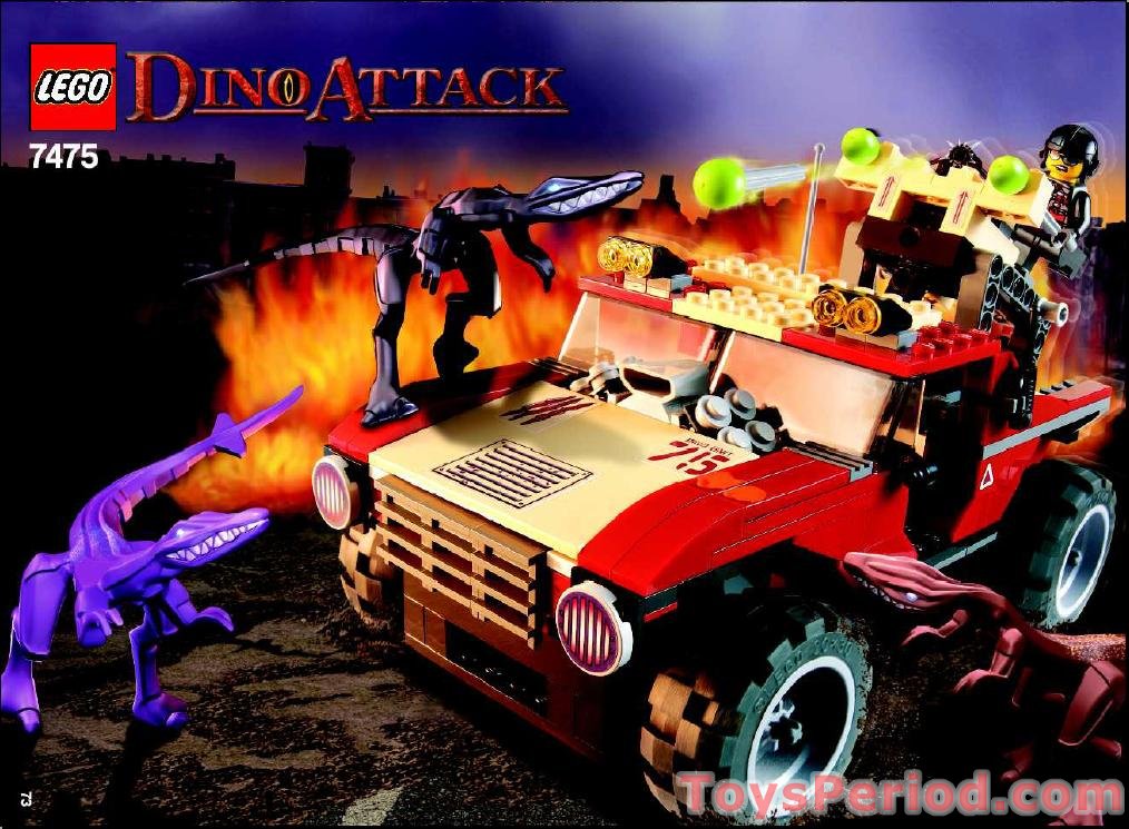 LEGO 7477 T1 Typhoon vs. T-Rex Instructions and Parts List