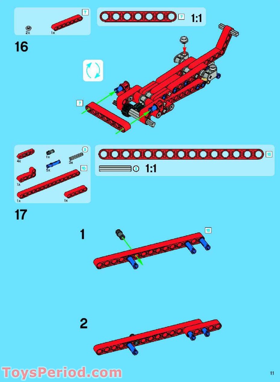 LEGO 8294 Excavator Instructions and Parts List