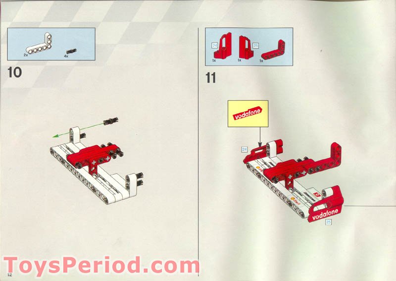 LEGO 8386 Ferrari F1 Racer 1:10 Instructions and Parts List