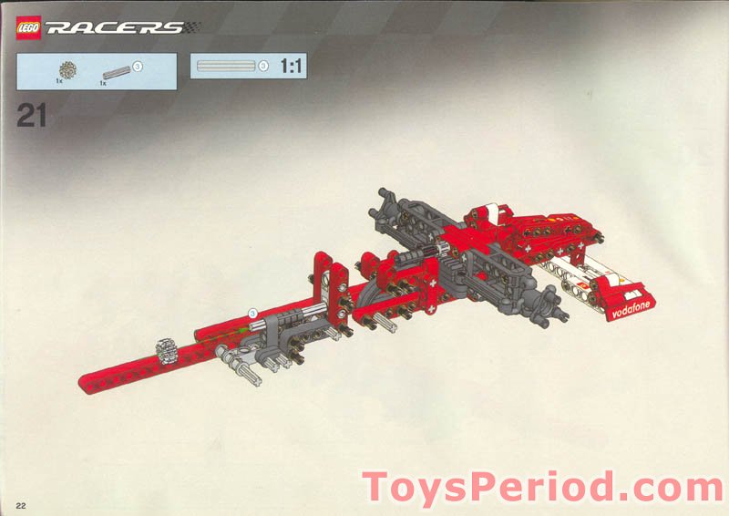 LEGO 8386 Ferrari F1 Racer 1:10 Instructions and Parts List