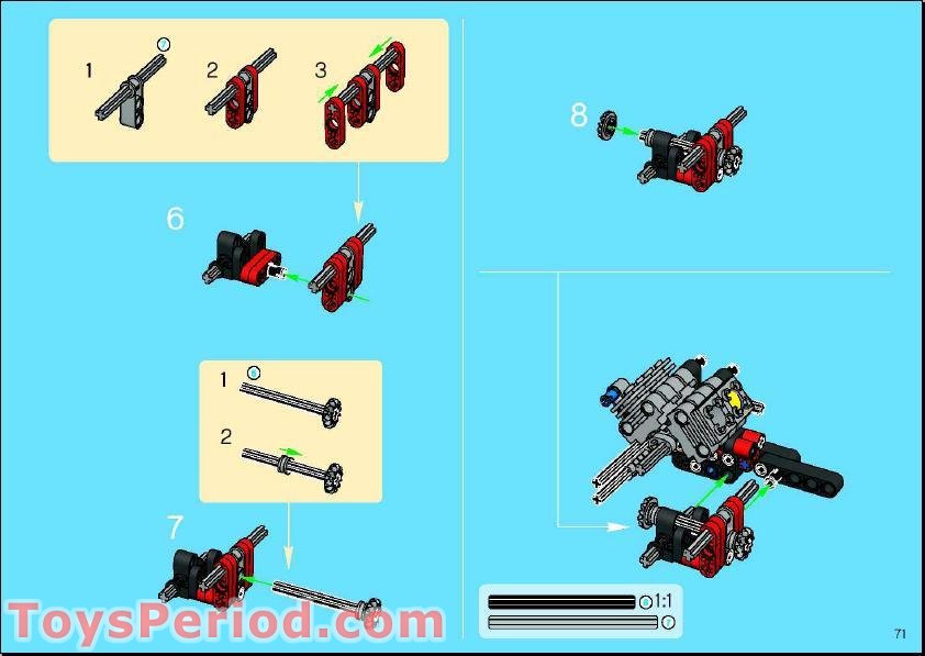 LEGO 8420 Street Bike Instructions and Parts List
