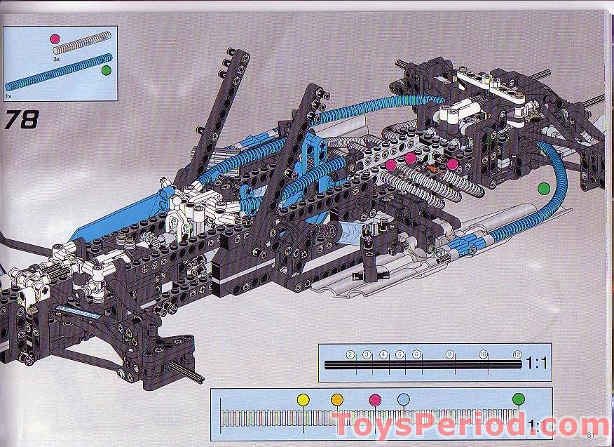 LEGO 8461 Williams F1 Team Racer Instructions and Parts List