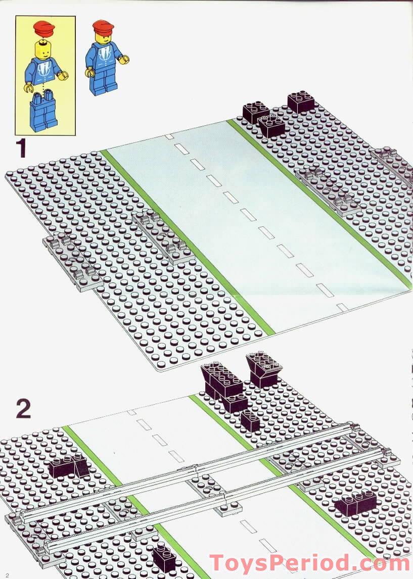 LEGO 7835 Manual Road Crossing Instructions and Parts List