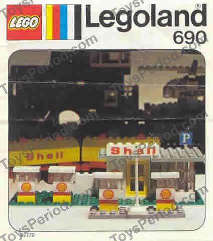 LEGO 690 Shell Station Instructions and Parts List