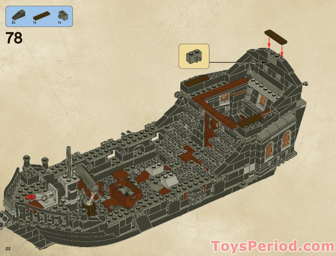 LEGO 4184 The Black Pearl Instructions and Parts List