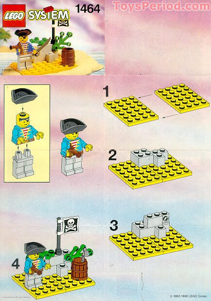 LEGO 1464 Pirate Lookout Instructions and Parts List