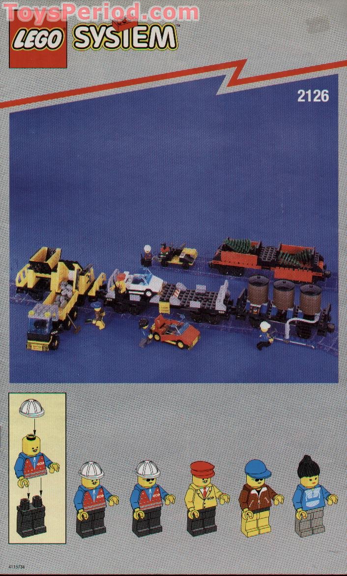 LEGO 2126 Train Cars Instructions and Parts List