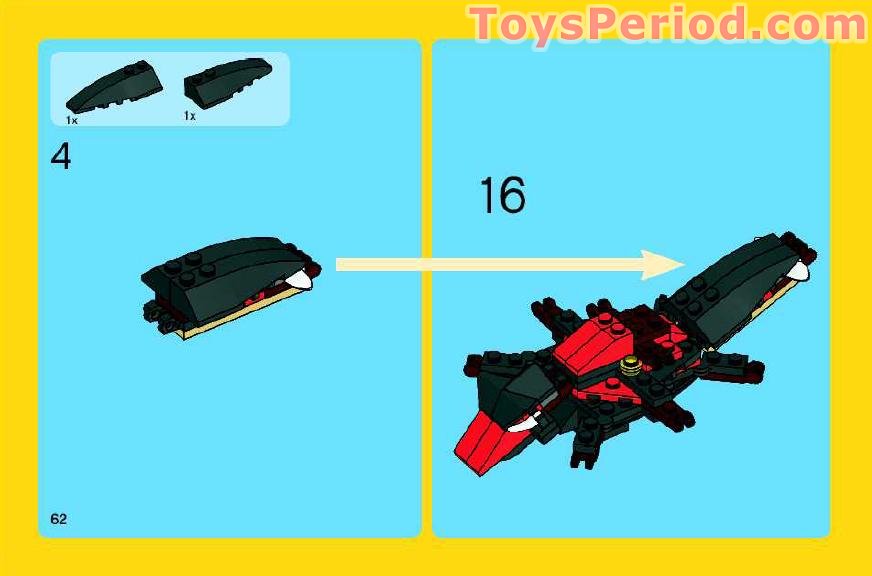 LEGO 4994 Fierce Creatures Instructions and Parts List