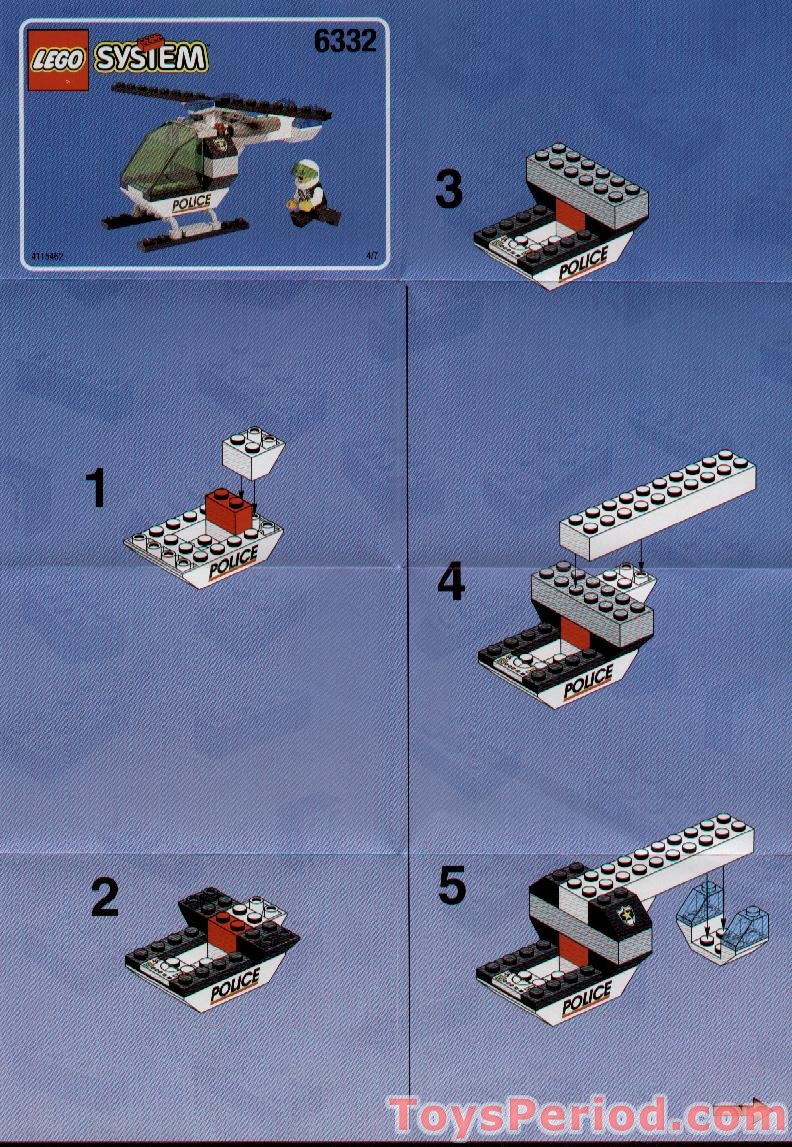 LEGO 6332 Command Post Central Instructions and Parts List