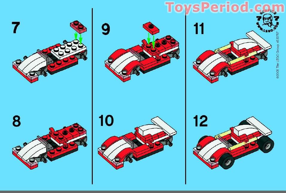 LEGO 7613 Track Racer Instructions and Parts List
