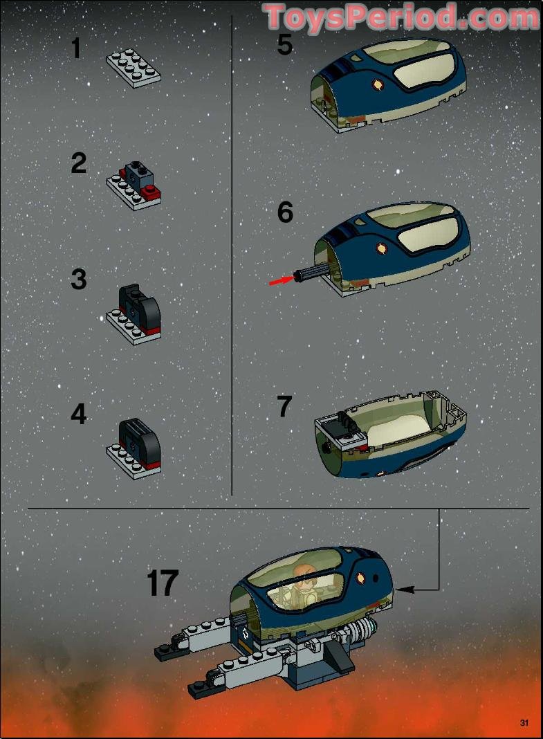 LEGO 7283 Ultimate Space Battle Instructions and Parts List