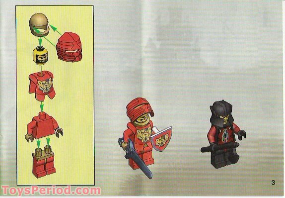 LEGO 8873 Fireball Catapult Instructions and Parts List