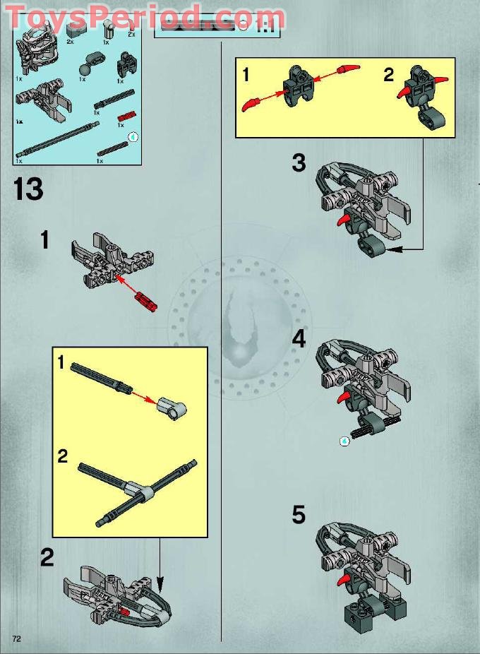 LEGO 8894 Piraka Stronghold Instructions and Parts List
