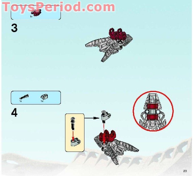 LEGO 8990 Fero and Skirmix Instructions and Parts List