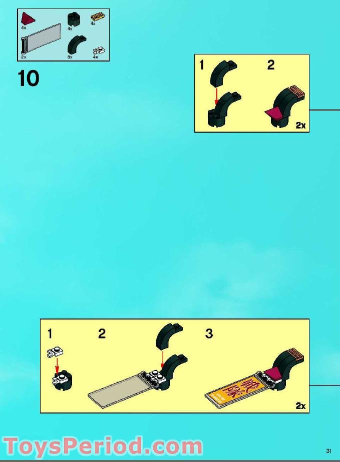 LEGO 8107 Fight for the Golden Tower Instructions and Parts List