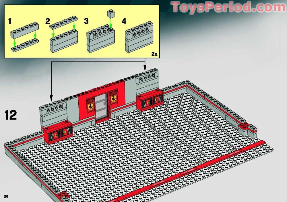 LEGO 8144-1 Ferrari 248 F1 Team (Schumacher) Instructions and Parts List