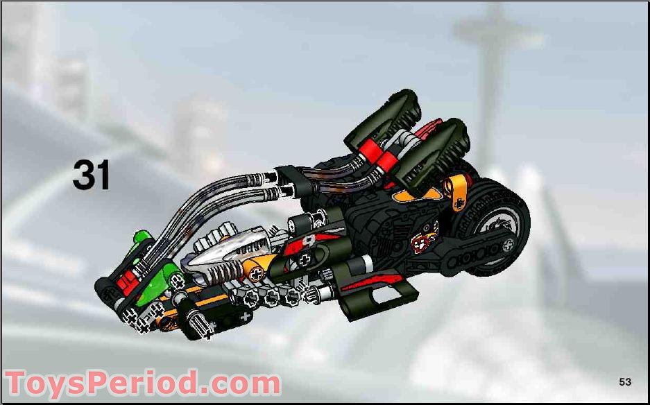 LEGO 8355 H.O.T. Blaster Bike Instructions and Parts List