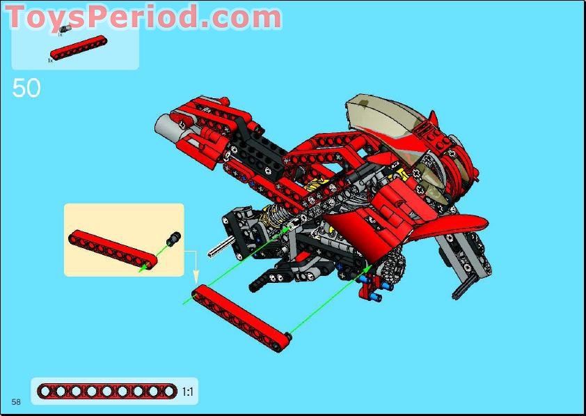 LEGO 8420 Street Bike Instructions and Parts List
