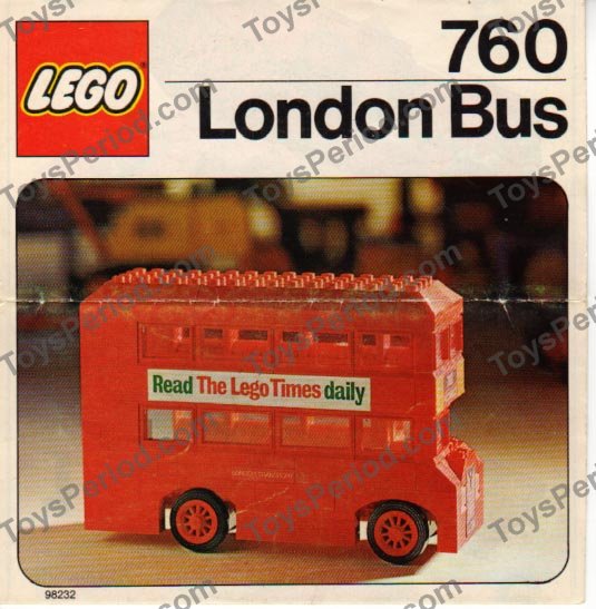 LEGO 760-2 London Bus Instructions and Parts List