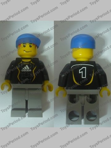 LEGO Sets with Minifigure soc117s Soccer Goalie Black - Adidas Logo ...