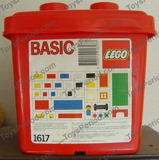 LEGO 1617 Small Red Bucket Basic Building Set Parts List