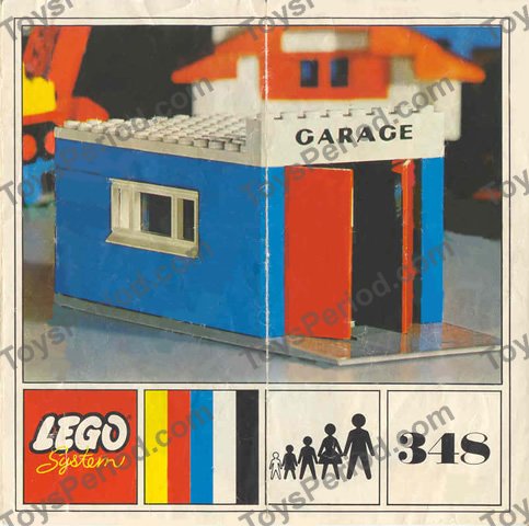 LEGO 348-1 Garage with Automatic Doors Instructions and Parts List