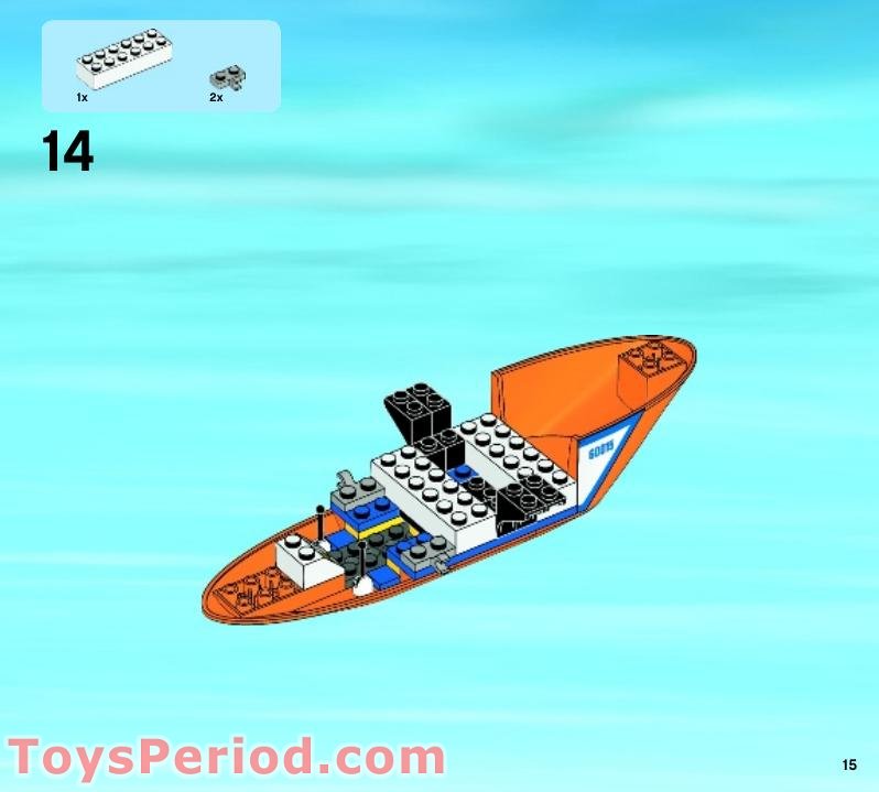 LEGO 60015 Coast Guard Plane Instructions and Parts List