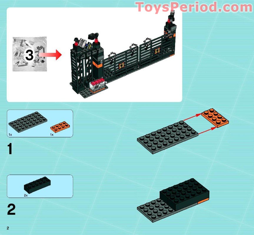 LEGO 8634 Mission 5: Turbocar Chase Instructions and Parts List