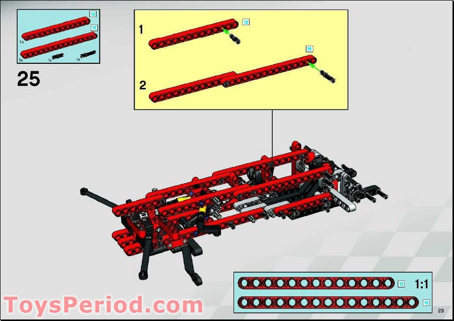 LEGO 8674 Ferrari F1 Racer 1:8 Instructions and Parts List