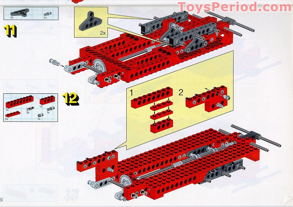 LEGO 8872 Forklift Transporter Instructions and Parts List
