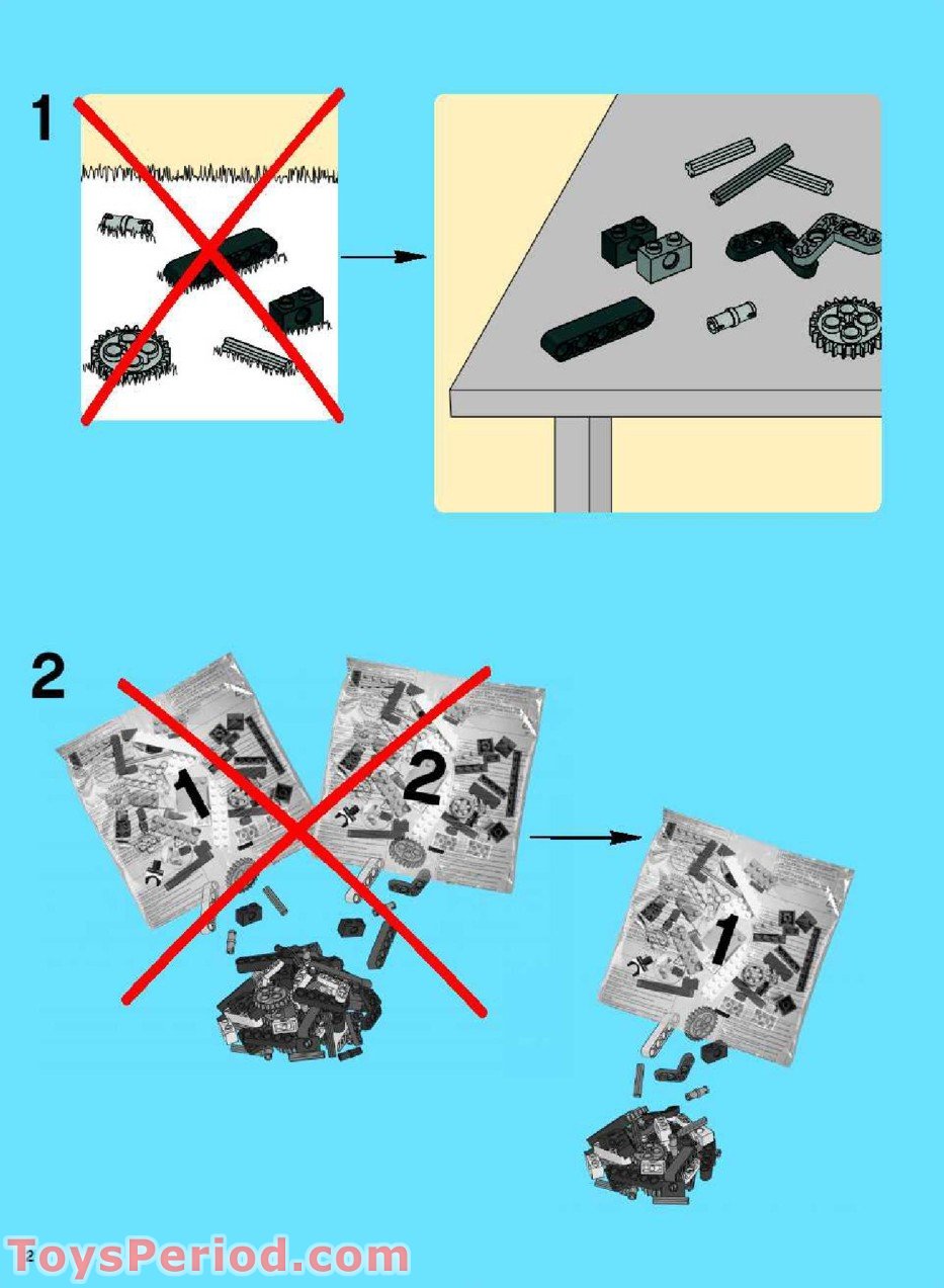 LEGO 8294 Excavator Instructions and Parts List