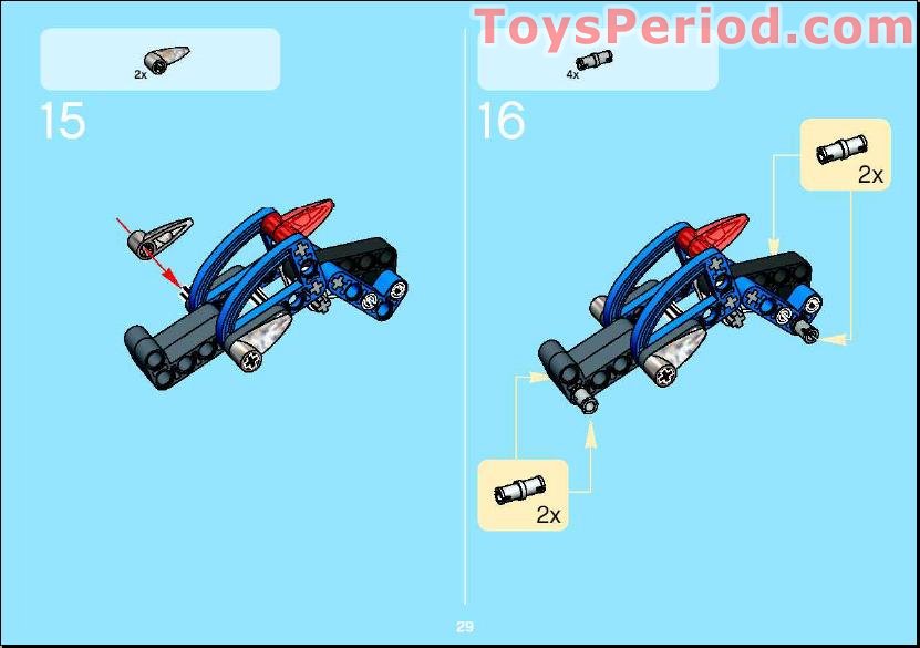 LEGO 8433 Cool Movers Instructions and Parts List