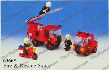 LEGO 6366 Fire and Rescue Squad Instructions and Parts List