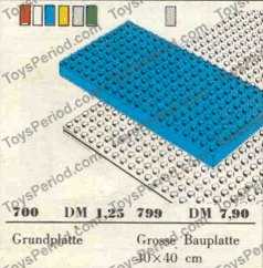 LEGO 700-1 10x20 Brickplate, Red Set Parts List
