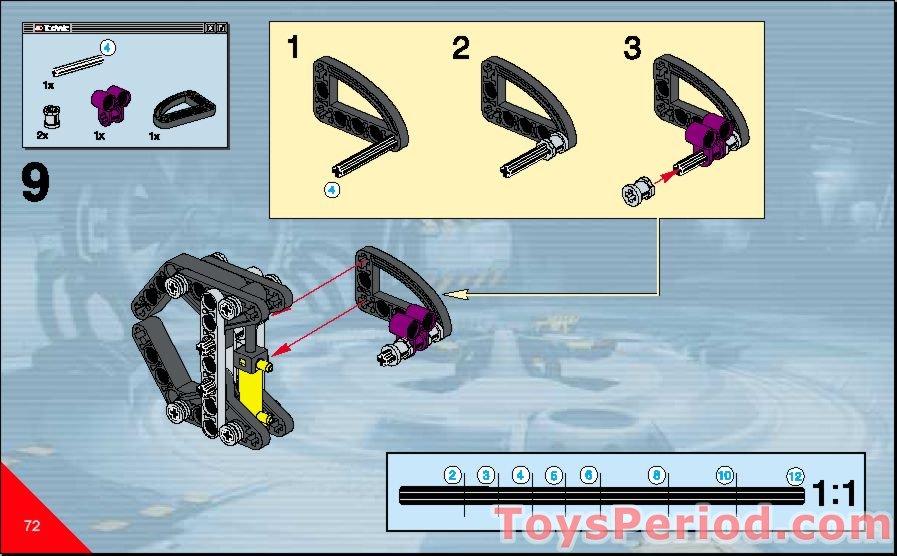 LEGO 5218 Pneumatic Pack Instructions and Parts List