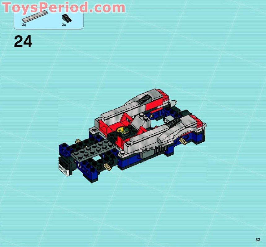 LEGO 8634 Mission 5: Turbocar Chase Instructions and Parts List