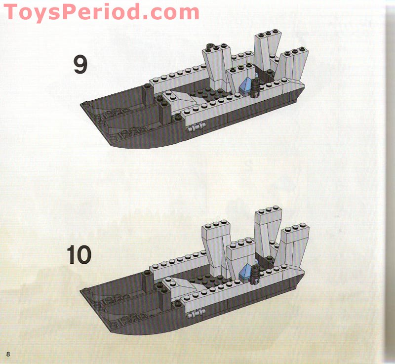LEGO 8801 Knights' Attack Barge Instructions and Parts List