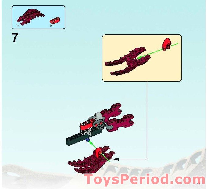 LEGO 8990 Fero and Skirmix Instructions and Parts List