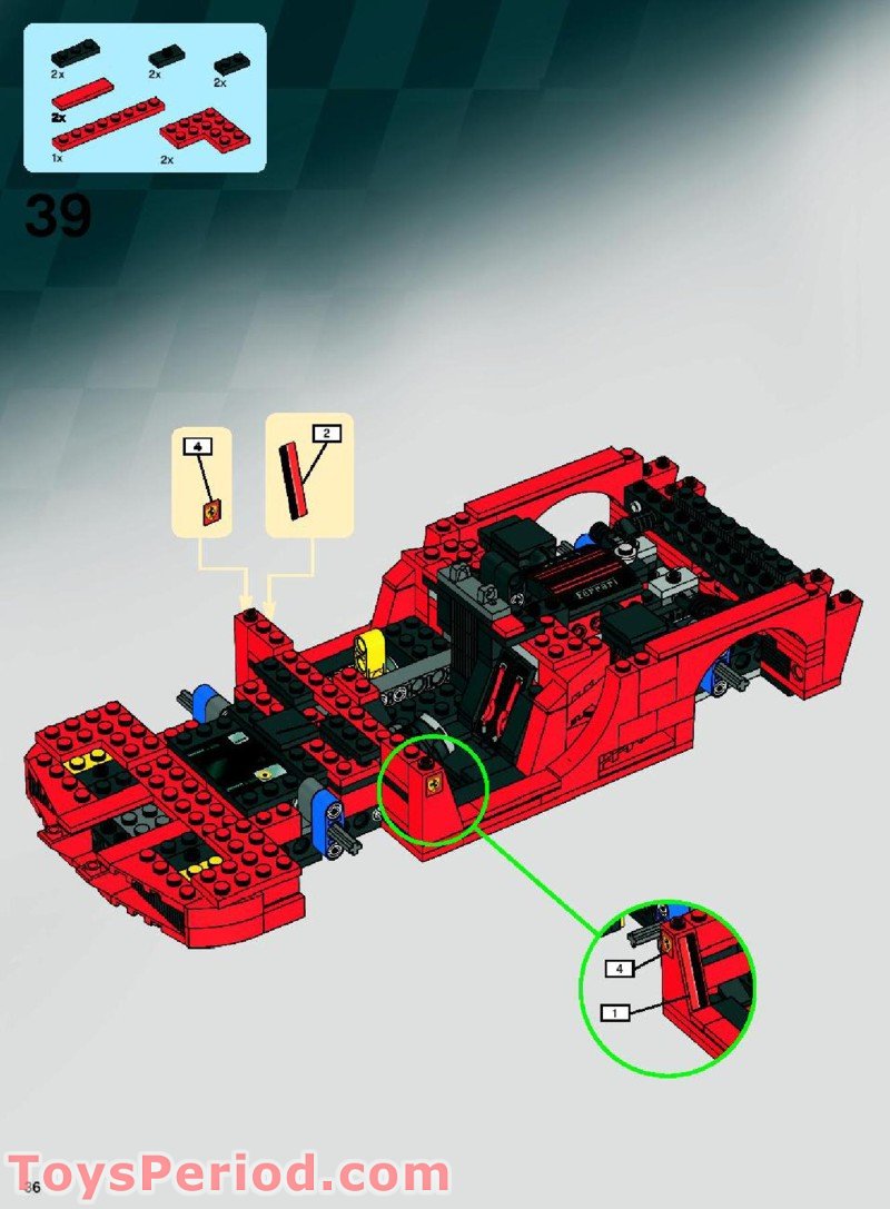 LEGO 8156 Ferrari FXX 1:17 Instructions and Parts List