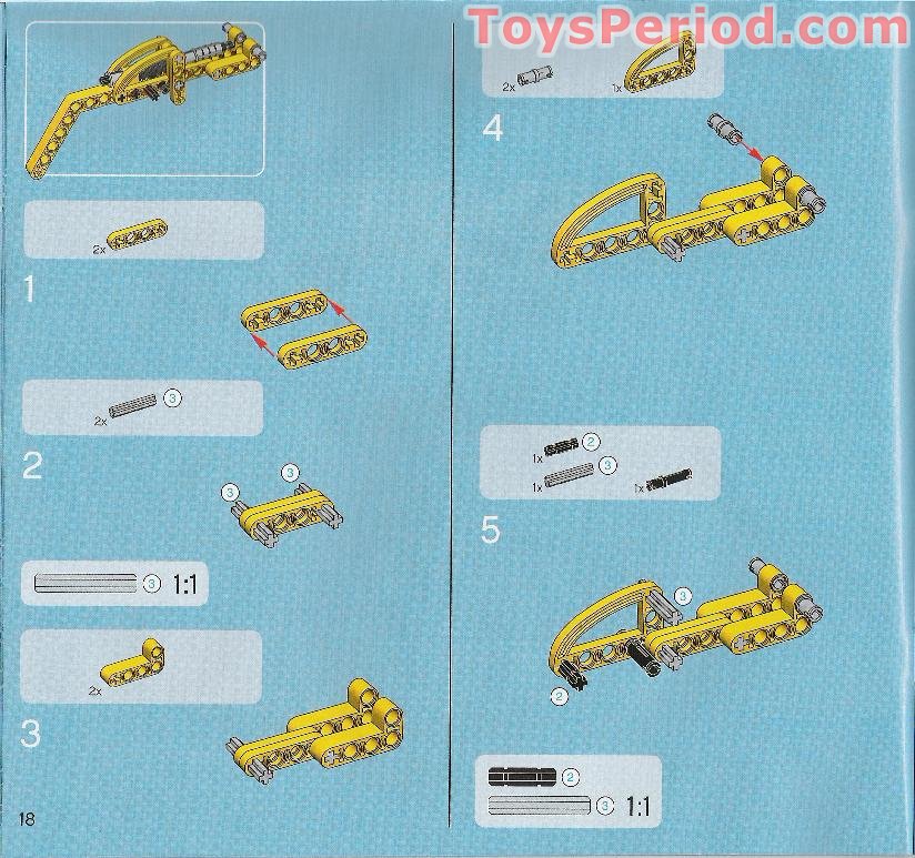 LEGO 8419 Excavator Instructions and Parts List