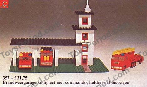 LEGO 357-1 Fire Station with Vehicles Instructions and Parts List
