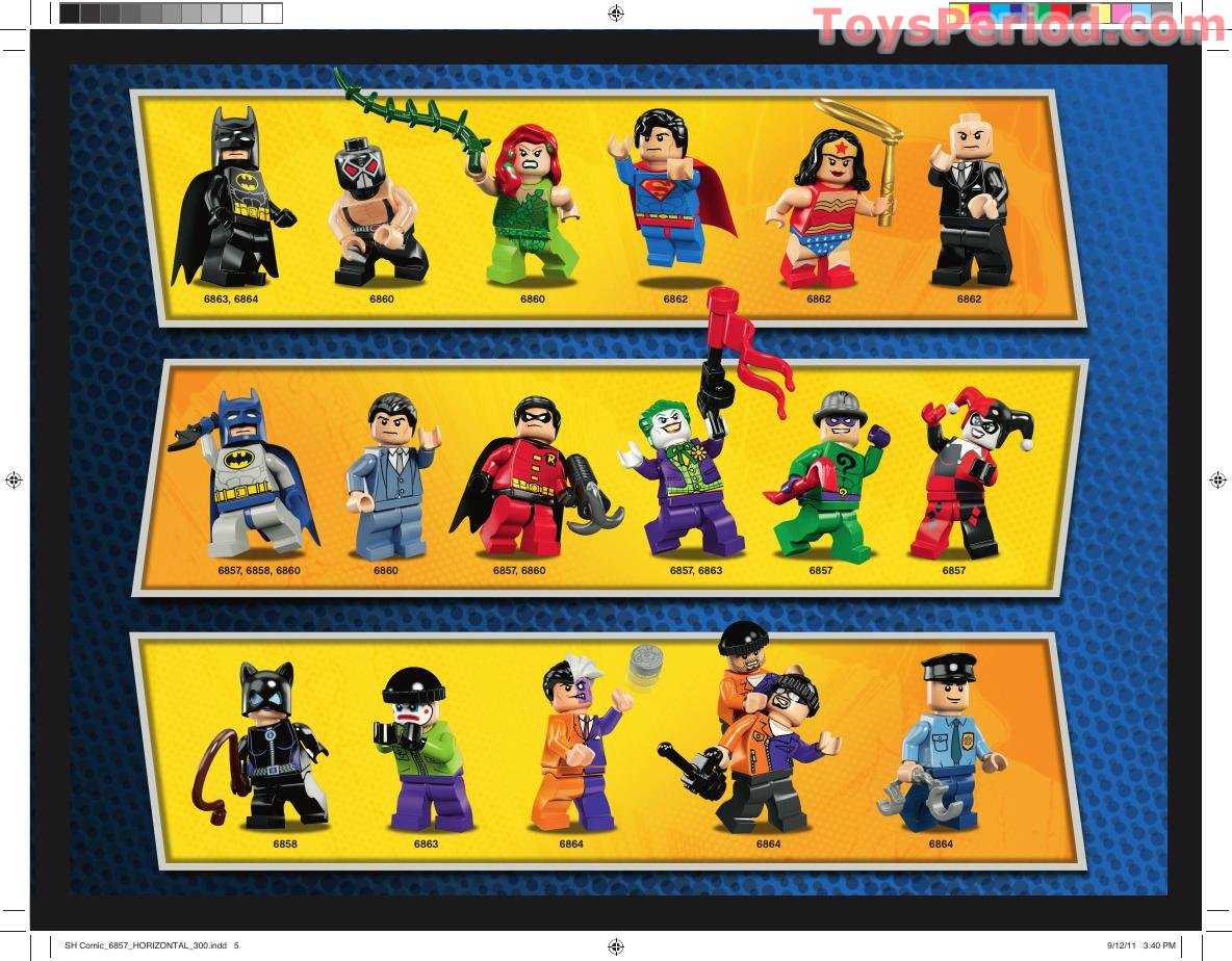 LEGO 6857 The Dynamic Duo Funhouse Escape Instructions and Parts List