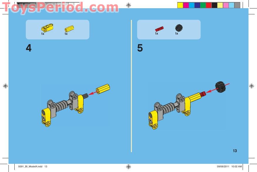 LEGO 9391 Crawler Crane Instructions and Parts List